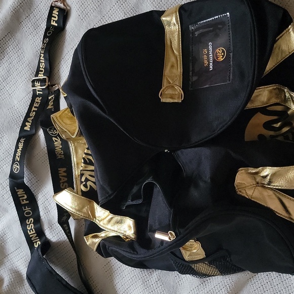 Zumba Fitness | Bags | Zumba Fitness Zumba Convention Year Anniversary Black N Gold Duffel Bag ...